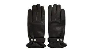 Kith Tumbled Leather Manhattan Gloves - Black