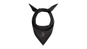 Kith Printed Silk Scarf - Black