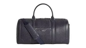 Kith Monogram Tumbled Leather Traveler K55 Duffle Bag - Ink