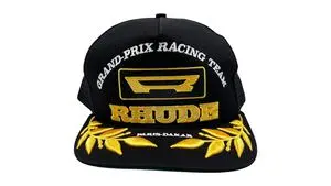 Rhude Racing Panel Trucker Hat - Black/yellow