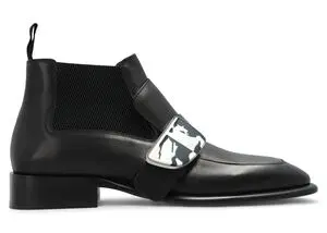 Burberry Shield Leather Chelsea Boots - Black