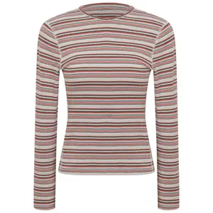24/7 Striped V-neck Long Sleeve Tee65% Cotton, 30% Polyester - Olive