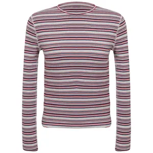 24/7 Striped V-neck Long Sleeve Tee65% Cotton, 30% Polyester - Port