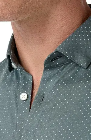 Mizzen+main Halyard Trim Fit Short Sleeve Performance Button-up Shirt