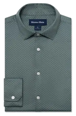 Mizzen+main Halyard Trim Fit Short Sleeve Performance Button-up Shirt
