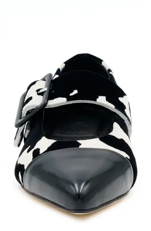 AMALFI BY RANGONI Tamigi Leather Mary Jane - White/black