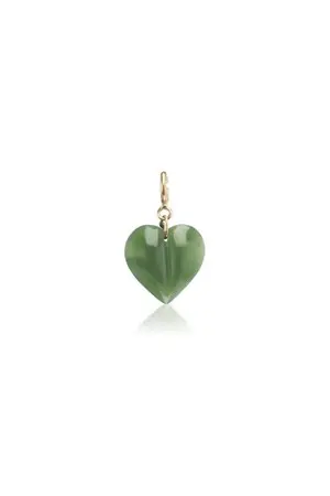 TEN THOUSAND THINGS Mini Split Heart Charm - Jade