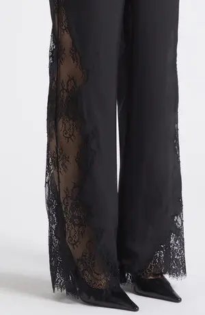 TOCCIN Priya Lace Detail Flared Pants