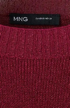 Mango Metallic Sweater - Strawberry