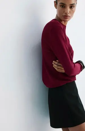 Mango Metallic Sweater - Strawberry