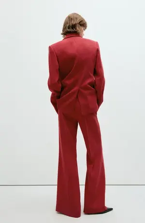 Mango High-waisted Flare Leg Pants