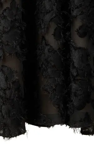 Mango Floral Appliqué Semisheer Dress