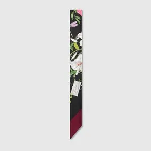 Gucci Printed Silk Twill Ribbon - Black