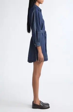 Cinq À Sept Leona Belted Denim Shirtdress