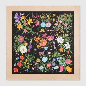 Gucci Printed Silk Twill Carr