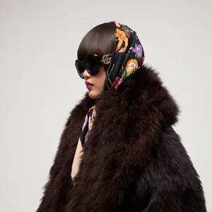 Gucci Printed Silk Twill Carr