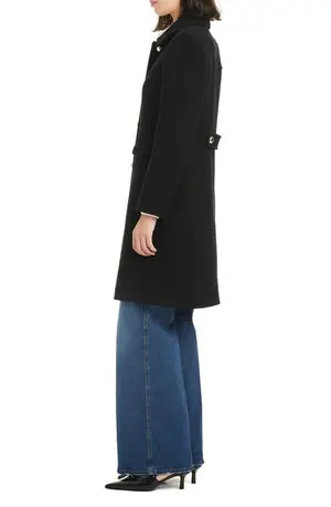 Kate Spade New York A-line Wool Blend Coat - Black