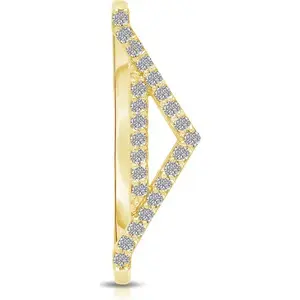 KWIT Pavé White Diamond Initial Ring - Letter I