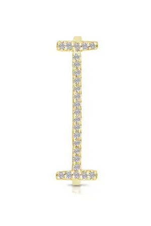 KWIT Pavé White Diamond Initial Ring