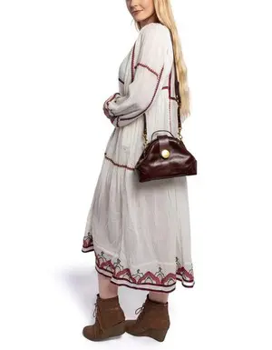 OLD TREND Romani Genuine Leather Compact Doctor Crossbody Bag - Brown