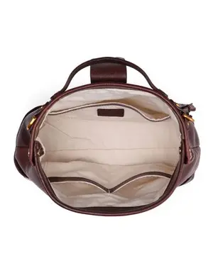 OLD TREND Romani Genuine Leather Compact Doctor Crossbody Bag - Brown