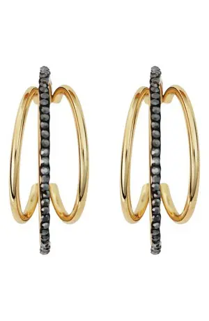 PANACEA Triple Row Hoop Earrings