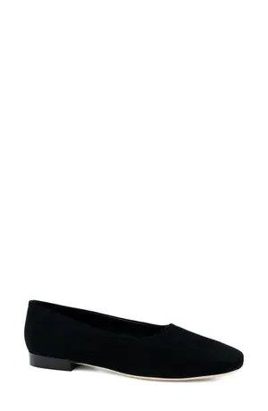 AMALFI BY RANGONI Galeone Leather Skimmer Flat - Black
