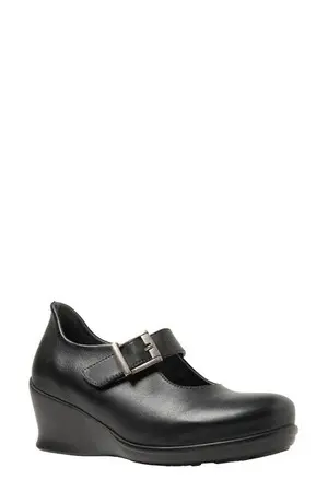 WOLKY Tosca Mary Jane Platform Wedge Pump - Black