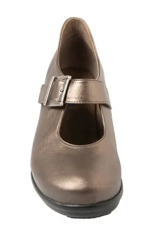 WOLKY Tosca Mary Jane Platform Wedge Pump - Lead