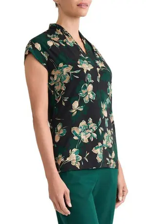 KASPER Floral Print Top