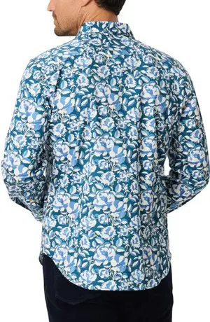 Robert Graham Euclid Long Sleeve Stretch Cotton Shirt