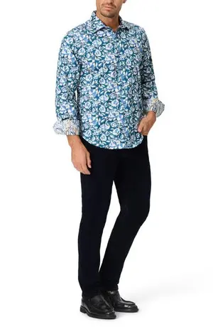 Robert Graham Euclid Long Sleeve Stretch Cotton Shirt