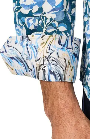 Robert Graham Euclid Long Sleeve Stretch Cotton Shirt