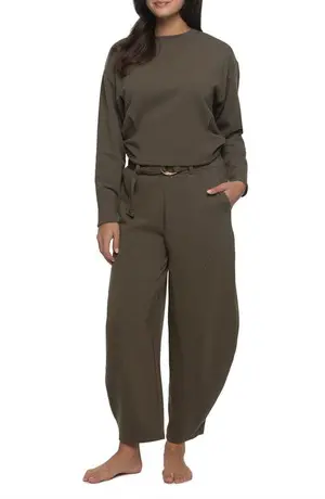 Felina Emery Top And Barrel Pants Sleep Set - Sea Turtle