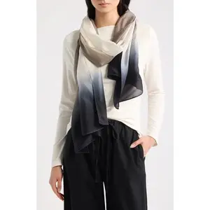 Eileen Fisher Dip Dye Silk Scarf - Cobblestone