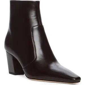 Paige Welsley Leather Bootie - Chocolate