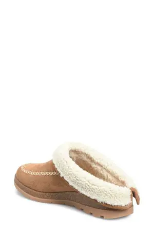 COMFORTIVA Lucy Genuine Shearling Slipper - Brandy/beige