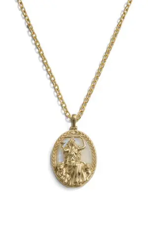 AWE INSPIRED Special Edition Circe Coin Pendant Necklace - Metallic Gold