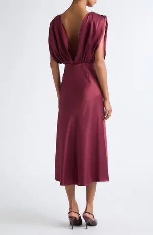 TOCCIN Flora Silky Satin Dress