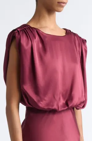 TOCCIN Flora Silky Satin Dress