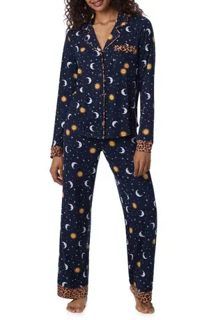 ROOM SERVICE Print Pajamas - Blue Prt