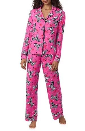 ROOM SERVICE Print Pajamas - Pink Zebra Print