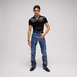 Gucci Washed And Coated Cotton Denim Pants
