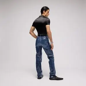 Gucci Washed And Coated Cotton Denim Pants