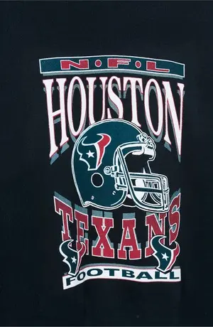 Junk Food Houston Texans Helmet Graphic Crewneck Sweatshirt