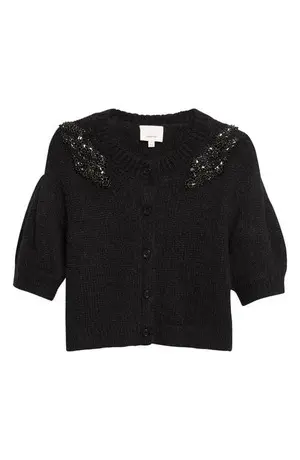 Cinq À Sept Millicent Crystal Ivy Embellished Cardigan