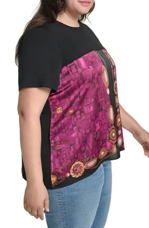 Karl Lagerfeld Paris Placed Print Top
