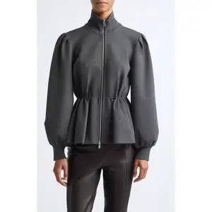 TOCCIN Ida Drawstring Waist Zip Jacket