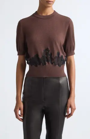 TOCCIN Vika Short Sleeve Merino Wool Sweater