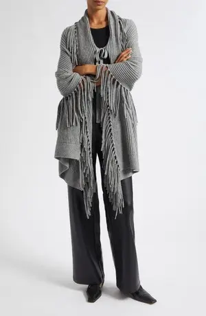TOCCIN Anais Wool & Cashmere Fringe Wrap